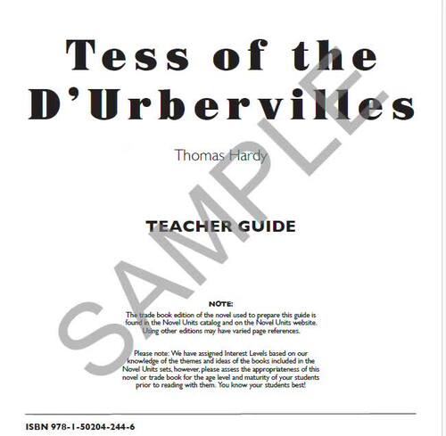Tess of the d'Urbervilles Novel Units® Teacher Guide Novel Study
