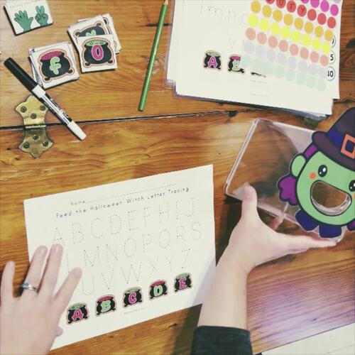 Feed the Halloween Witch Math & Reading Centers, Special Ed, PreK ...