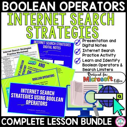 BOOLEAN OPERATORS: Internet Search Strategies - COMPLETE LESSON - MICROSOFT APPS