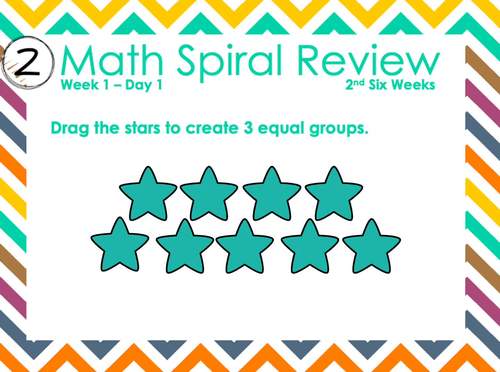 3rd Grade Math Spiral Review Practice 2nd Six Weeks Digital AND ...
