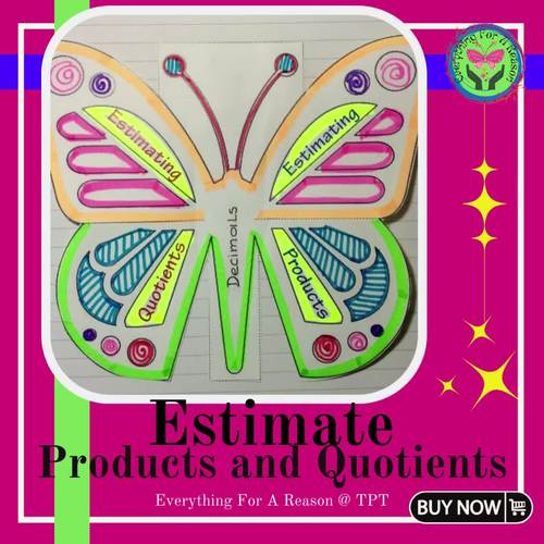 Foldable Estimating Decimals Products and Quotients | TPT
