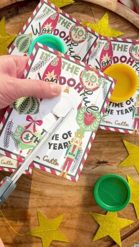 Wonderful Time of Year Play-Doh Card | Canva Template | Christmas ...