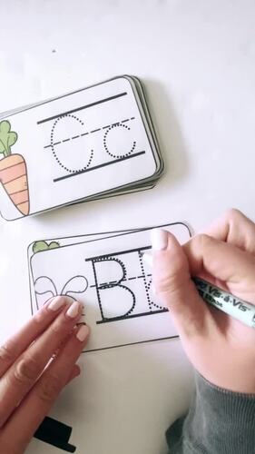 Easter Themed: Letter Handwriting Task Cards for Literacy Centers