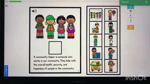 Community Helpers Adapted Book Boom Cards by Where I AUT-a Be | TPT