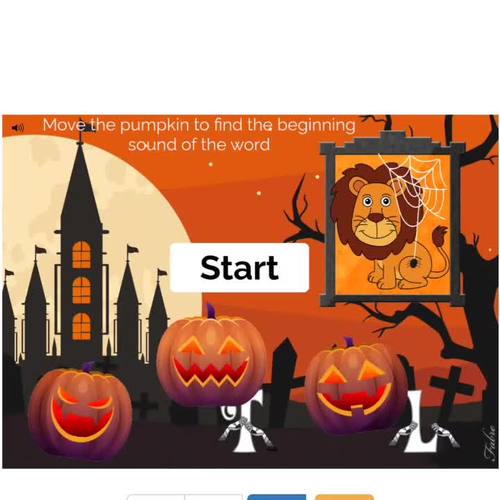 Halloween Beginning Sounds | Zoo, Farm, Ocean Animals | Boom Cards