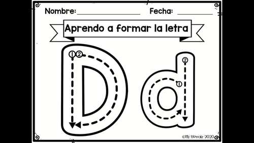 SÍLABAS de la letra D | Hojas de trabajo lectura by Ms Herraiz | TPT