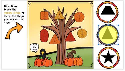 Google Classroom Fall Shapes by Della Larsen's Class | TPT