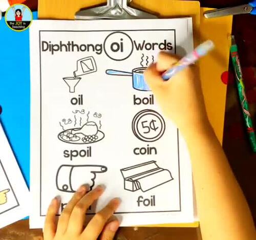 Diphthong oi Worksheets | Diphthongs Practice by The Joy in Teaching