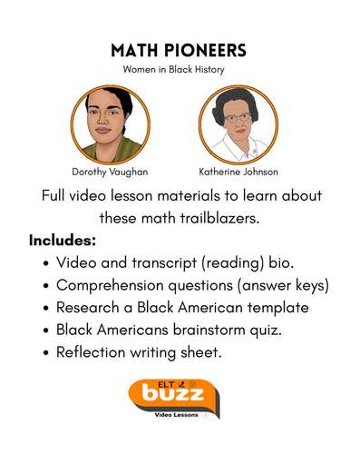 Math Pioneers. Katherine Johnson. Dorothy Vaughan. Black History ...