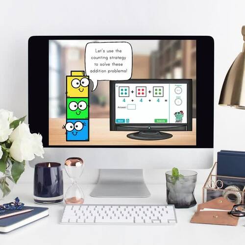 Adding 3 Addends | Adding 3 Numbers 1st Grade Math Lesson Slides