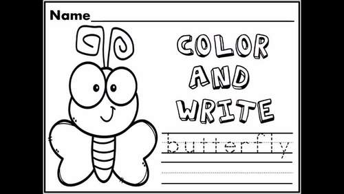 Butterfly / Caterpillar Themed NO PREP Kindergarten Lang. Arts Pack ...