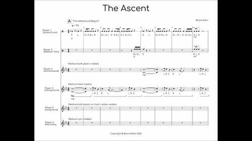 The Ascent (Beginner Percussion Ensemble) by Blaine Klein by Blaine Klein