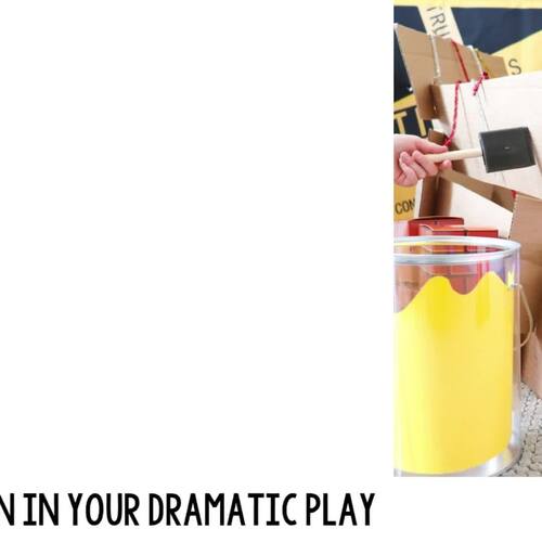 Construction Dramatic Play for Pretend Building - House & Road Construction