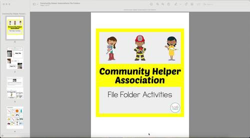 Community Helper Association File Folder Activities by The Autism Helper