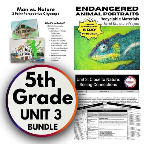 5th Grade Unit 3 BUNDLE: Close to Nature: Seeing Connections | TPT