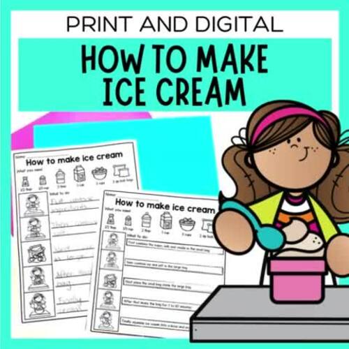 How To Make Ice Cream In A Bag | STEM Sequencing Worksheets & Digital ...