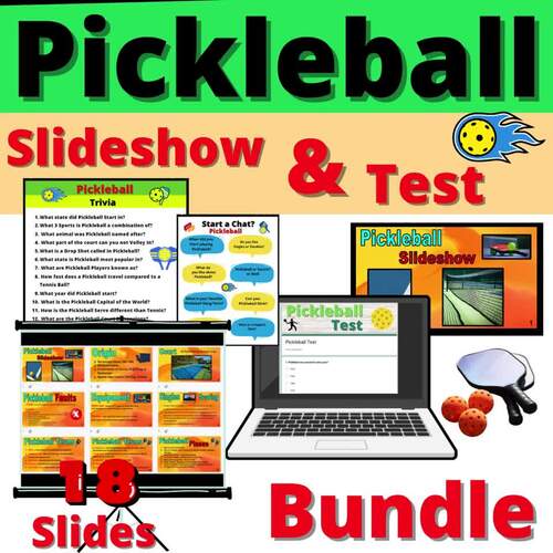 Pickleball Unit Bundle with Slideshow, Activities, and Test by DadsDesigns
