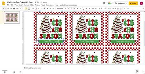 Christmas Tree Snack Cake Gift Tag | Student Holiday Favor Tag | TPT