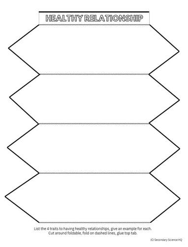 Healthy Relationships - Health Interactive Notebook - 12 Foldables