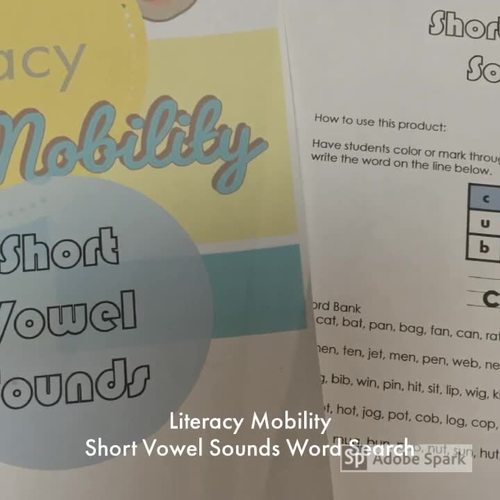 Short Vowel Sounds Word Search by Literacy Mobility | TpT