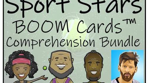 Sport Stars BOOM Cards™ Comprehension Activity Bundle 3rd Grade & 4th Grade