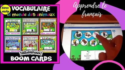 Animals in french - Digital task cards bundle by French for Little one