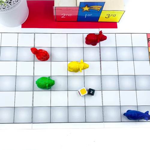 Rainbow Race Counting Game - Rainbow Math Game for Color Identification