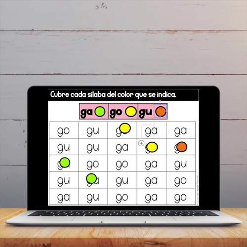 Letra G ga go gu DIGITAL Resources in Spanish Letter G Activities