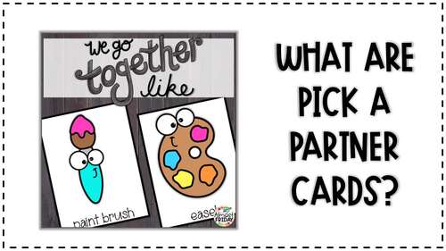 Pick a Partner | Nouns Set 1 | Cards for Student Grouping by Almost Friday