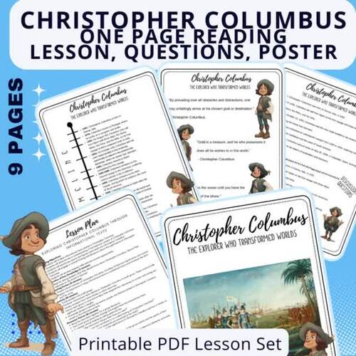 Christopher Columbus - Reading and Comprehension Questions for Upper ...