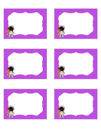 Editable Astronaut Student Name Tags Labels Desks by Mary Momerwids