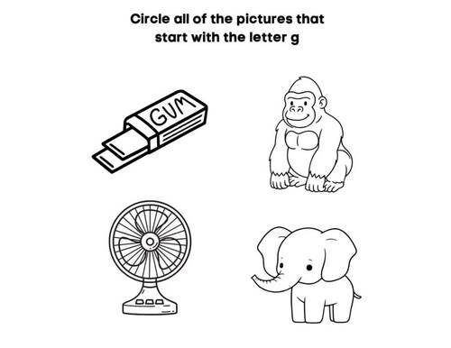 Orton-Gillingham Beginning Sounds Worksheets – Alphabet Phonics Picture ...