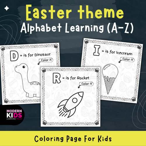Easter Themed ABC Alphabet Leanring Back to School Kindergarten ...
