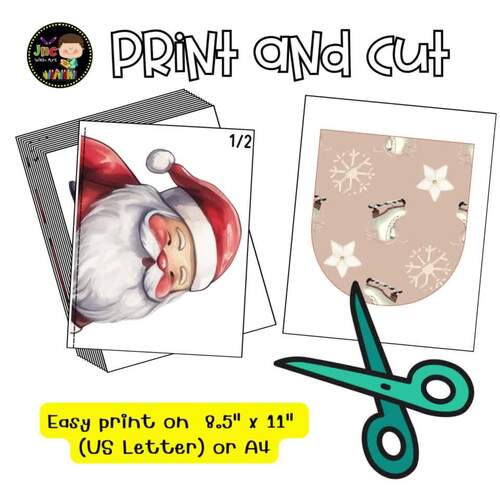 Holly Jolly Christmas Bulletin Board Kit December Door Decor Editable