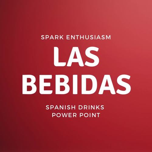 Drinks (Las bebidas) Power Point in Spanish (26 slides) | TPT