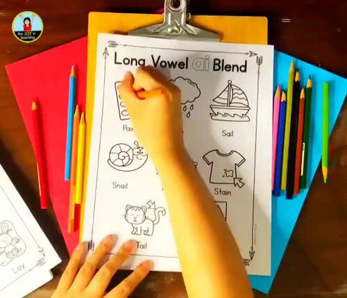 Long Vowel Coloring Pages by The Joy in Teaching | TPT