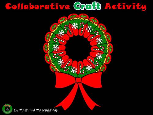 Christmas Wreath Activity - Door Decoration - Christmas Collaborative Craft