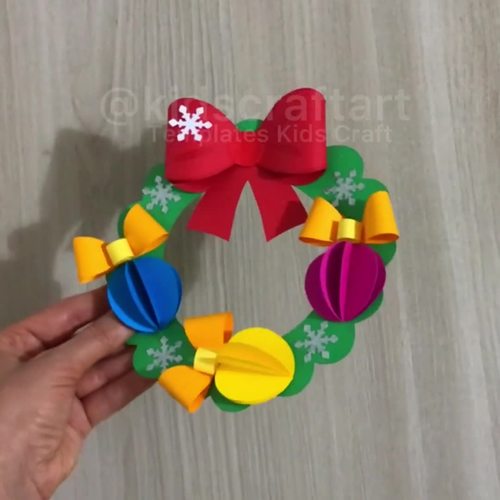 Wreath Christmas Baubles Craft Winter Crafts Bulletin Board Door ...