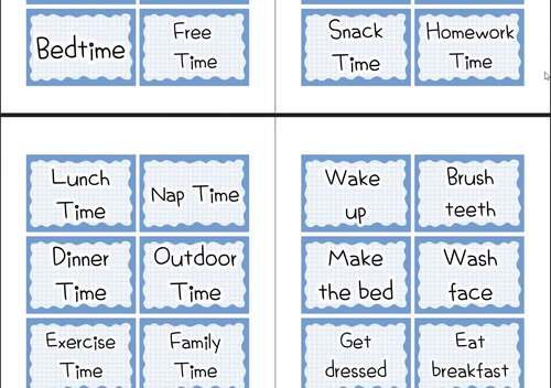 Printable Daily Schedule Cards | Visual Timetable for Home & Classroom