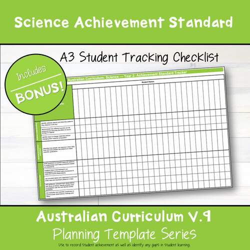 V9 Australian Curriculum SCIENCE ACHIEVEMENT STANDARD CHECKLISTS - YEAR 2