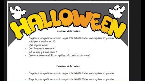 Halloween Création d'une Maison Hantée en 3D–Projet d'Art et d'Écriture