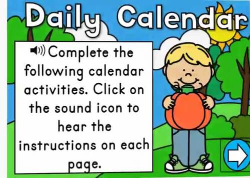 October Calendar Bundle 2023 Kindergarten Boom Cards with Audio | TPT