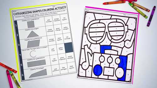 Categorizing Shapes and Partitioning Shapes Color by Numbers 3.G.1 3.G.2