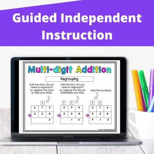 3 digit Addition and Subtraction Interactive Anchor Charts | TPT