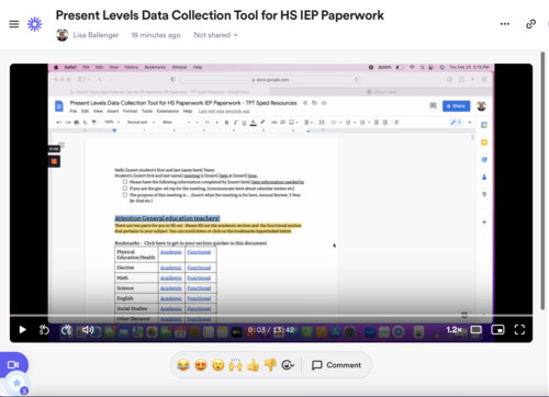 VIDEO: How to use the Data Collection Tool for High School IEP Present ...
