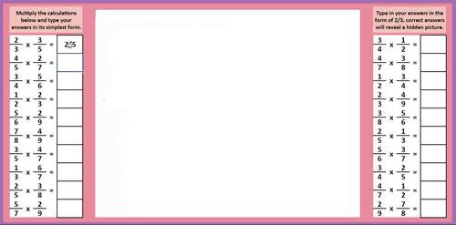 Mystery Digital Pixel Art NO PREP - Bulldog Puppy Multiplying Fractions