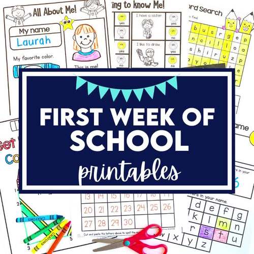 First Week of School and Back to School Activities, Kindergarten ...