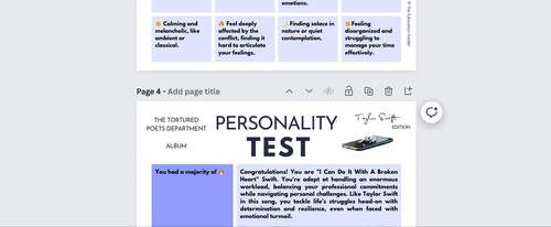 The Tortured Poets Department Taylor Swift Personality test - Fun activity