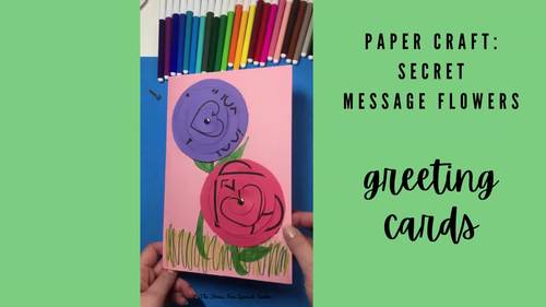 Mother's Day Paper Craft Secret Message FLOWERS for Spring printable ...