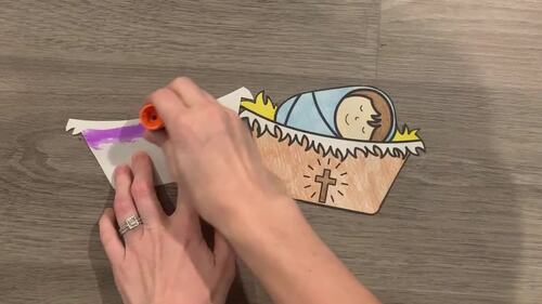 Christmas Nativity Craft, Baby Jesus Manger Sunday School Craft, Advent